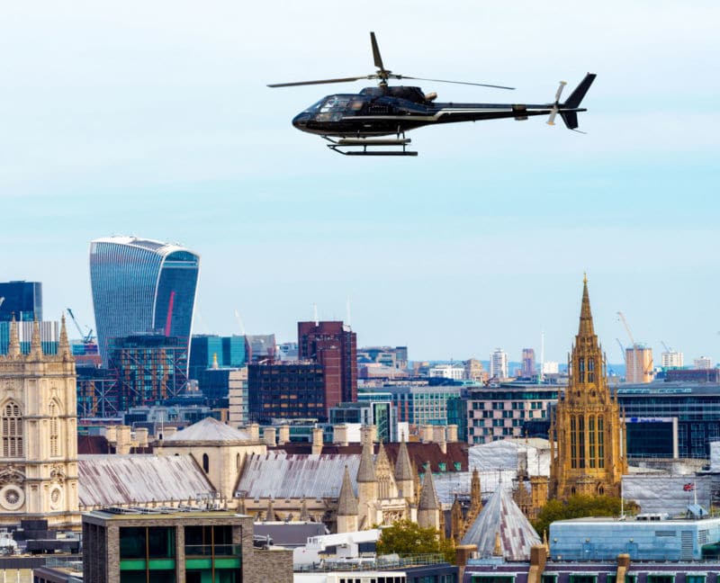 30-minute Helicopter Ride over London for Two with Jaguar XJ Chauffeur ...